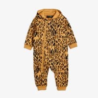 Basic Leopard Onesie Beige | Mini Rodini
