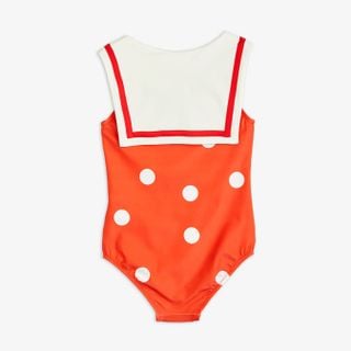 Polka Dots Sailor Swimsuit Red | Mini Rodini