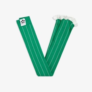 Pinstripe Lace Tights Green | Mini Rodini