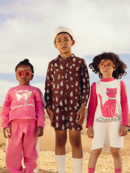 Mini Rodini Society Panel Sweatpants Pink | Mini Rodini