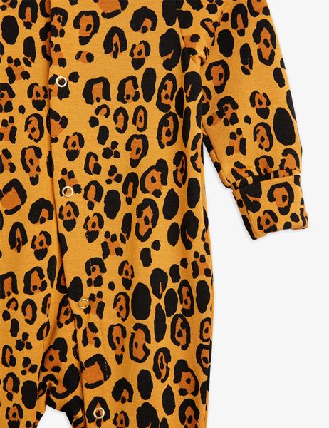 Basic Leopard Baby Jumpsuit Beige | Mini Rodini