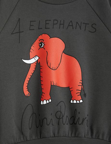 4 Elephants Kids Sweatshirt Grey | Mini Rodini