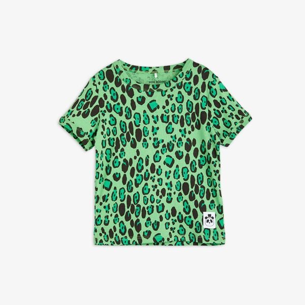 Leopard T Shirt Green Mini Rodini