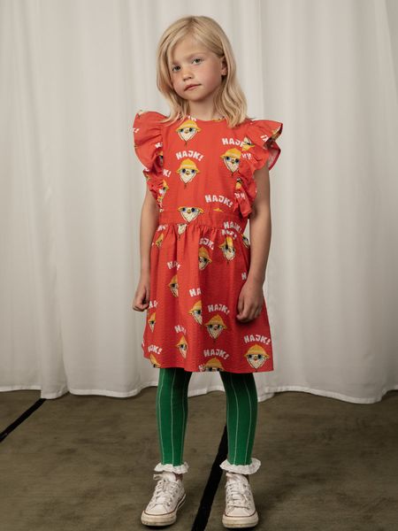 Pinstripe Lace Tights Green | Mini Rodini