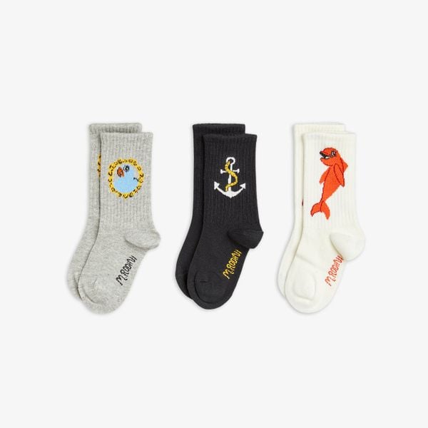 Dolphin 3-Pack Socks multi | Mini Rodini